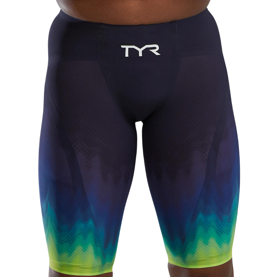 TYR Men's Venzo Influx High Waist Jammer | Lime Navy. – Achivr