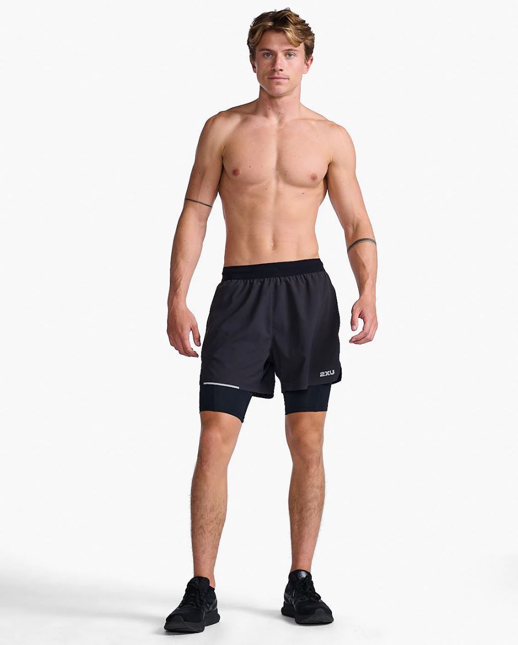 2XU Aero 2-In-1 5Inch Shorts | Black/Silver Reflective – Achivr