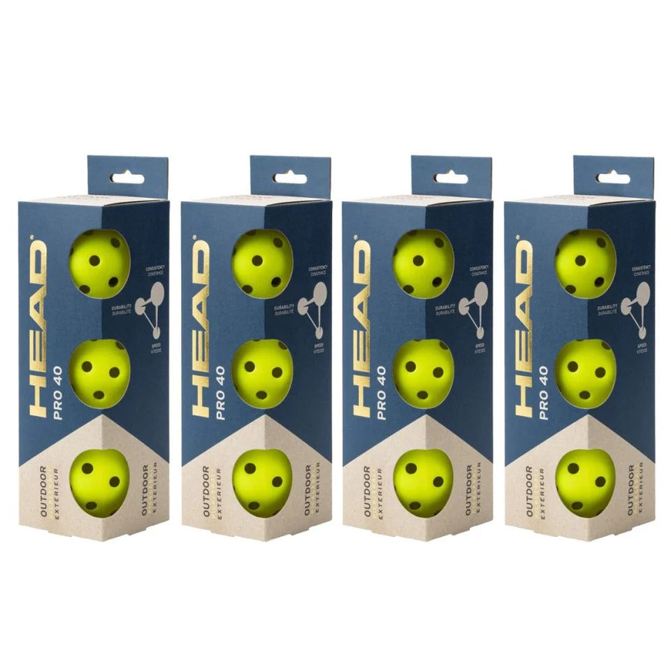 Head 3B Pro 40 Outdoor Pickleball (12 Pcs) – Achivr