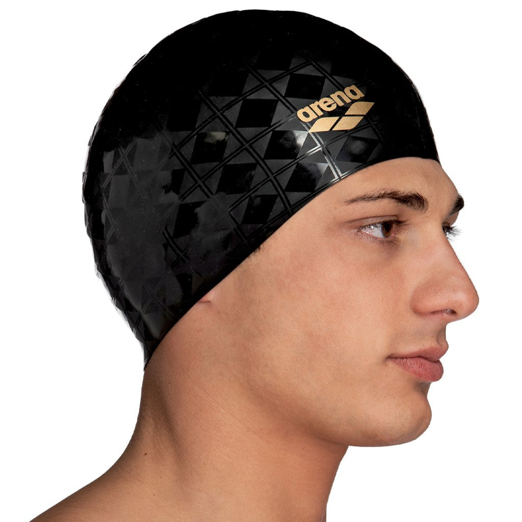 Arena 50th Anniversary Icons Team Stripe Swim Cap | Black – Achivr